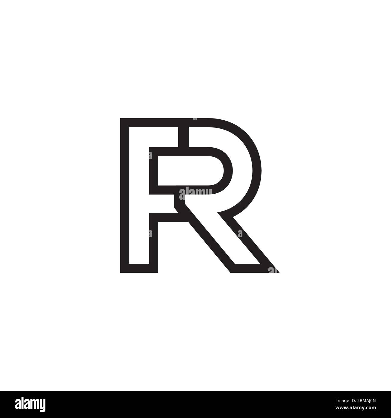 F R lines letter logo design vector Stock Vector Image & Art - Alamy