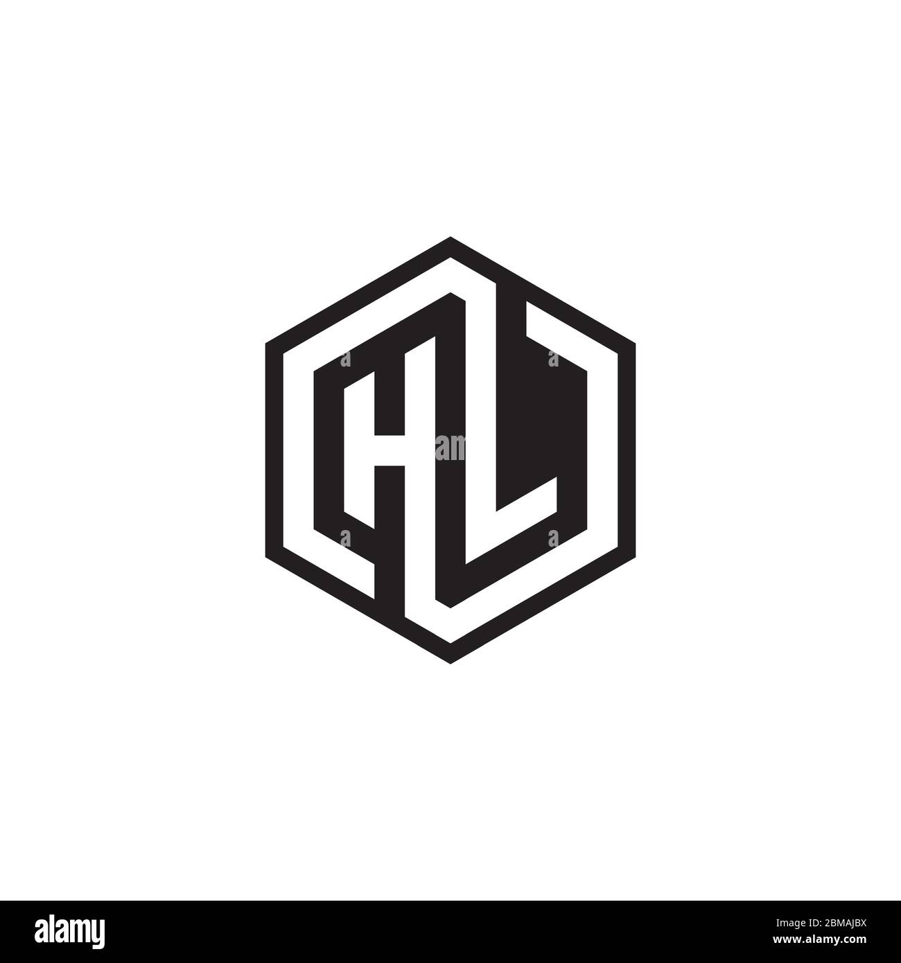 H L hexagon letter logo design concept Stock Vector Image & Art - Alamy