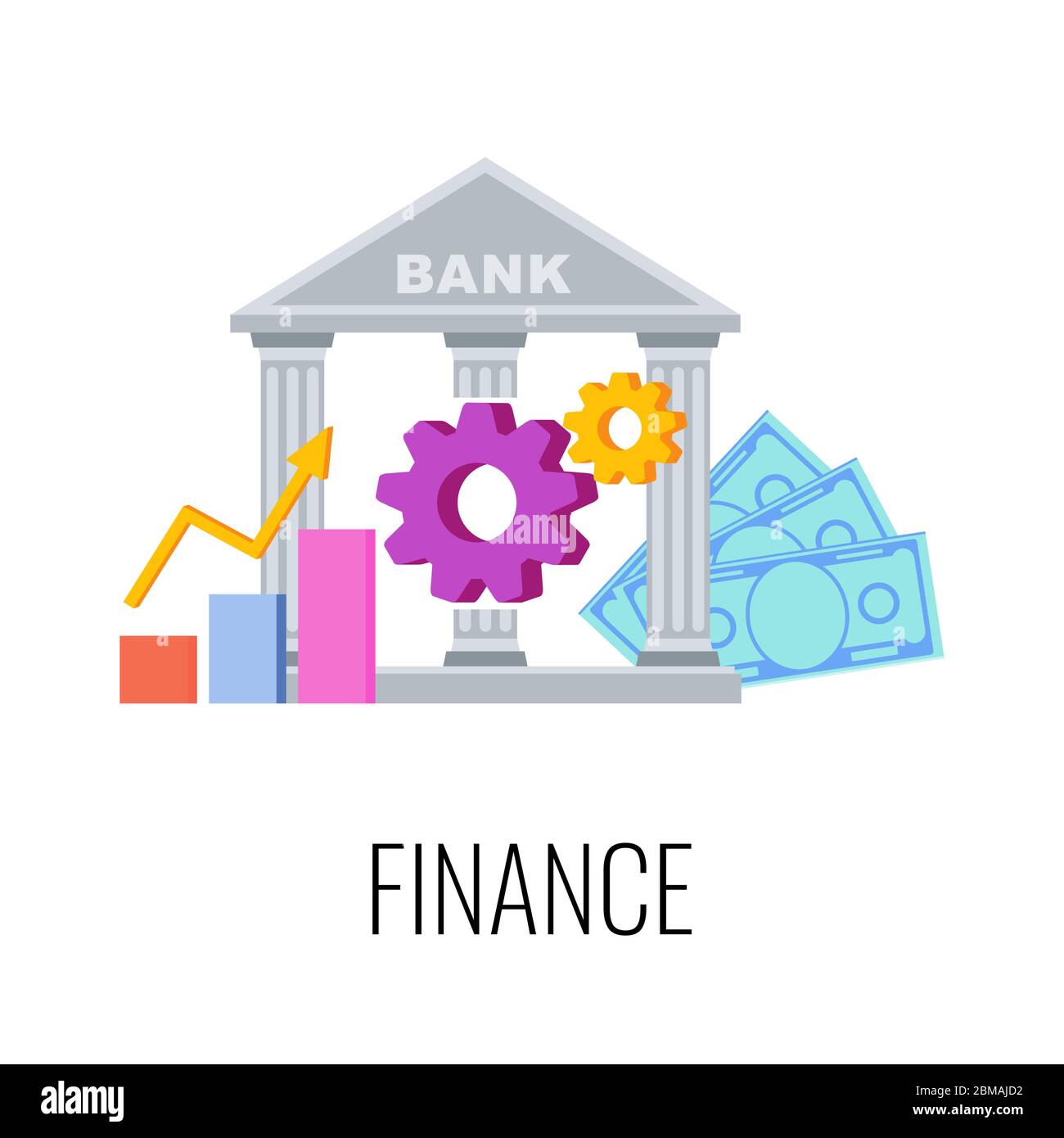 Finance Infographics Pictogram. Flat vector business illustration Stock ...