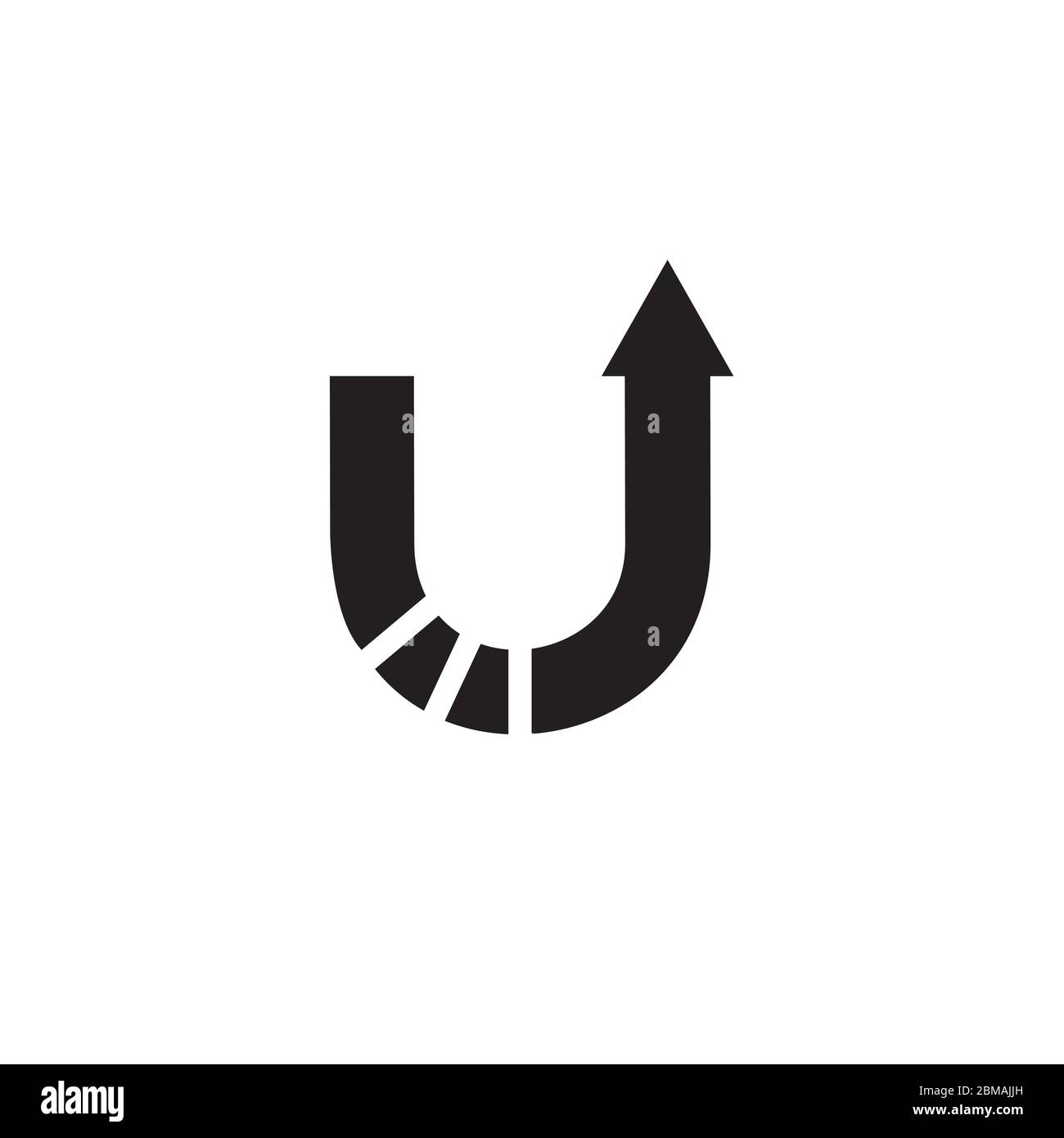 letter U arrow up design vector Stock Vector Image & Art - Alamy
