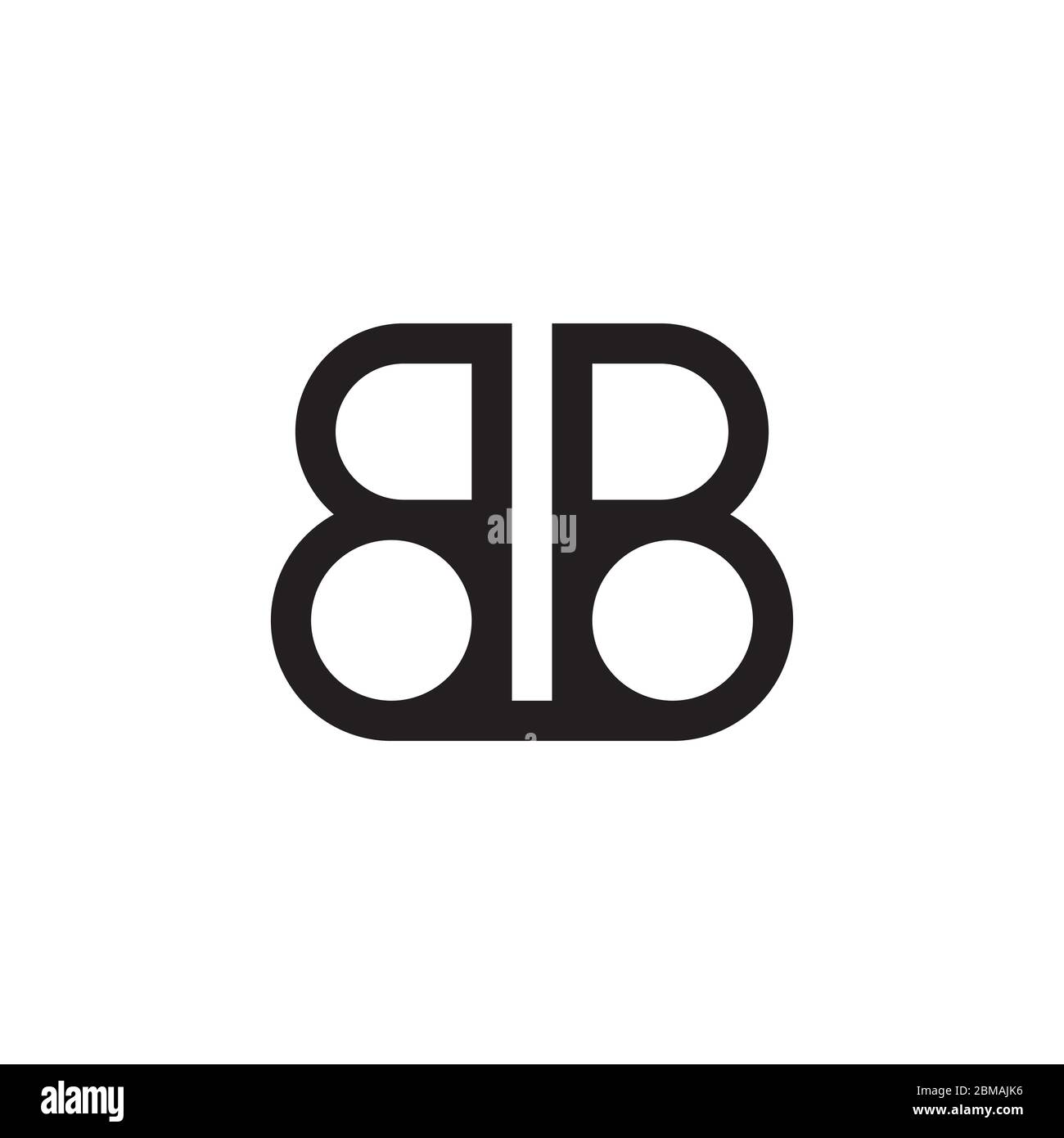 Bb minimal logo design Cut Out Stock Images & Pictures - Alamy
