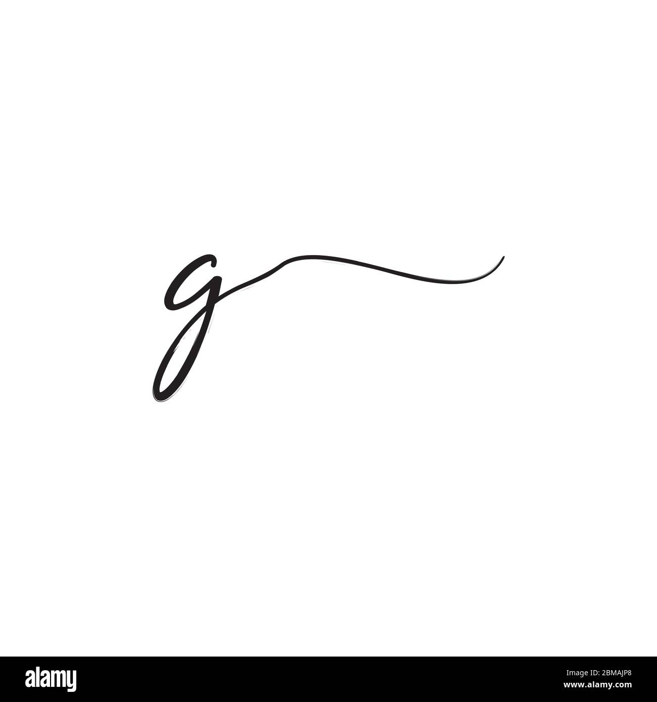 G signature letter logo design concept Stock Vector Image & Art - Alamy
