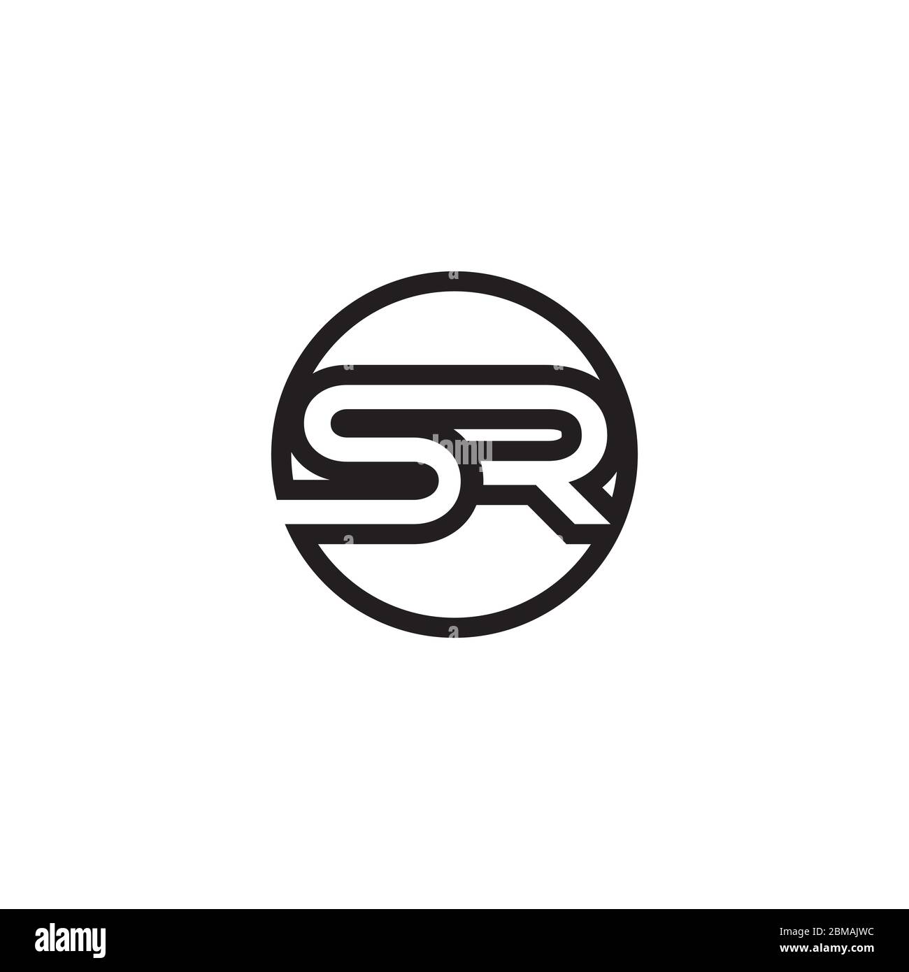 circle lines letter S R design vector Stock Vector Image & Art - Alamy