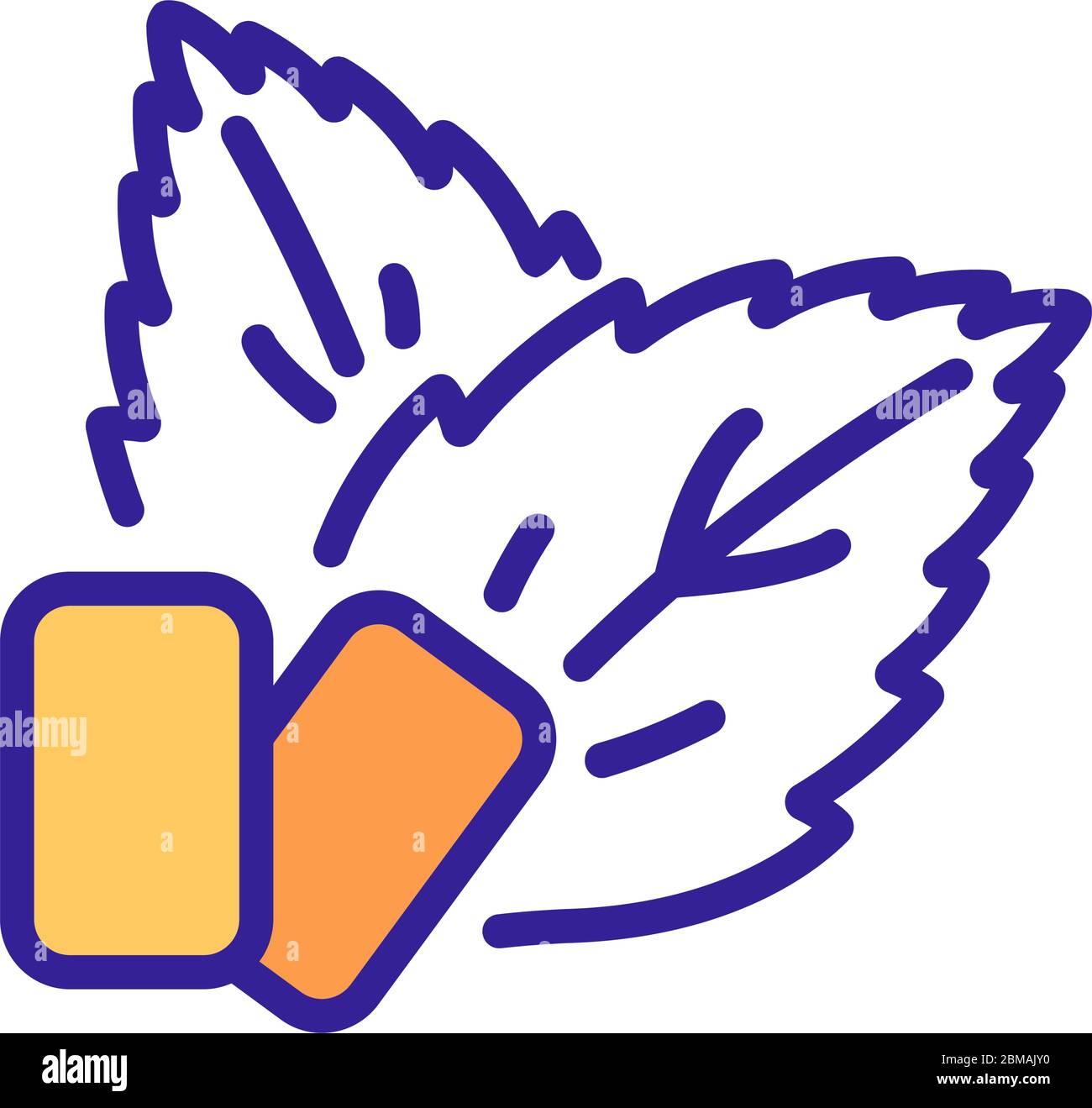 chewing gum with mint icon vector outline illustration Stock Vector ...