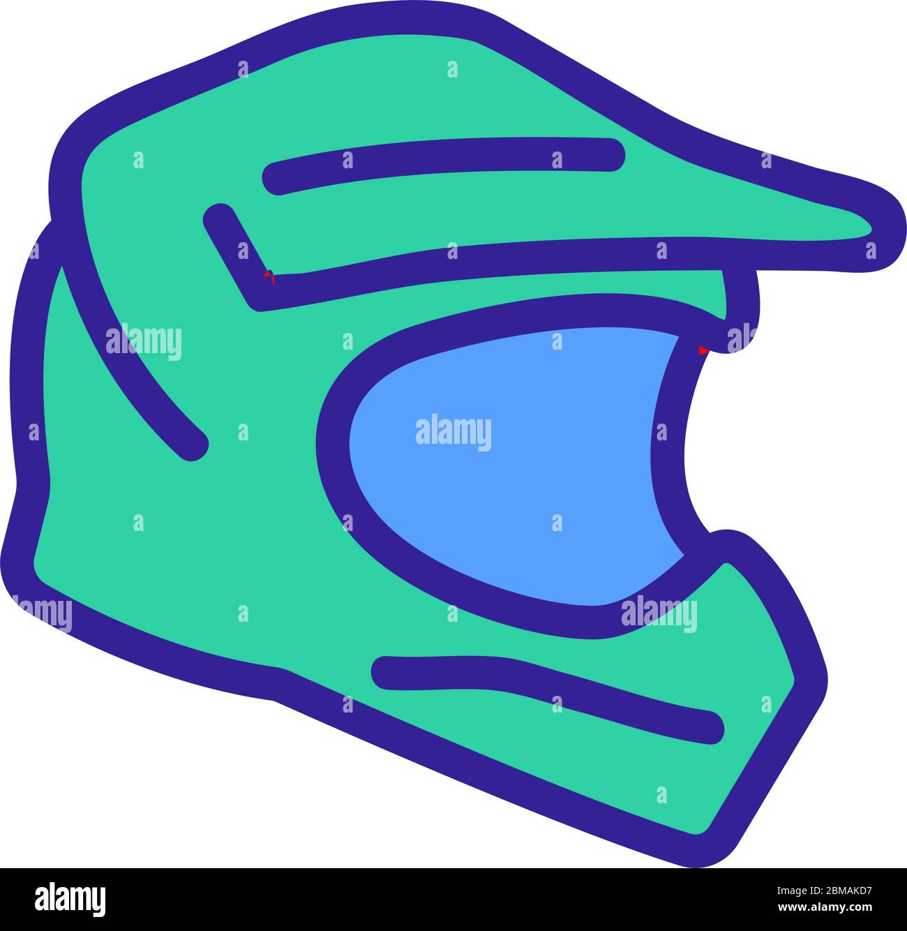 off road racing helmet icon vector outline illustration Stock Vector ...