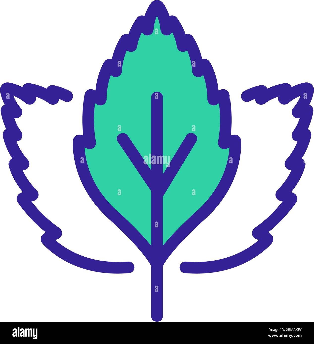 mint leaves icon vector outline illustration Stock Vector Image & Art ...