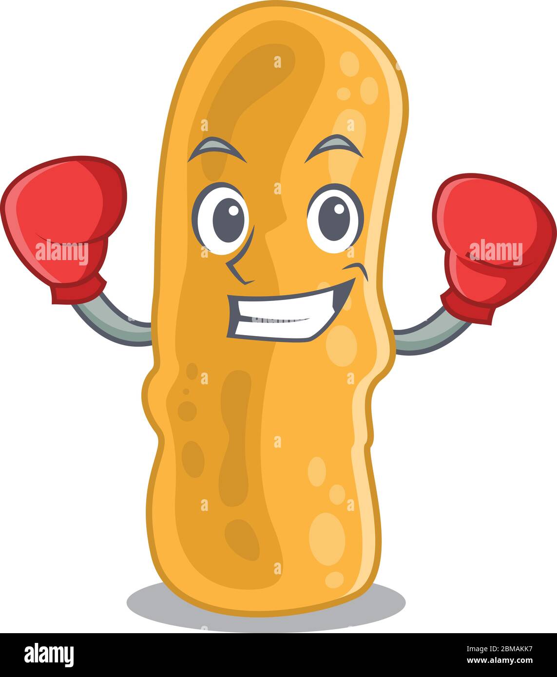 A Sporty Boxing Athlete Mascot Design Of Shigella Flexneri With Red