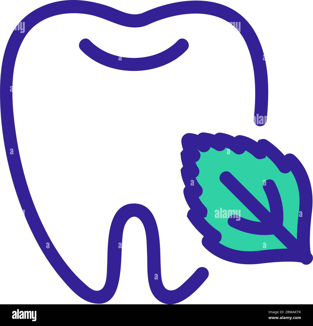 mint action on teeth icon vector outline illustration Stock Vector ...