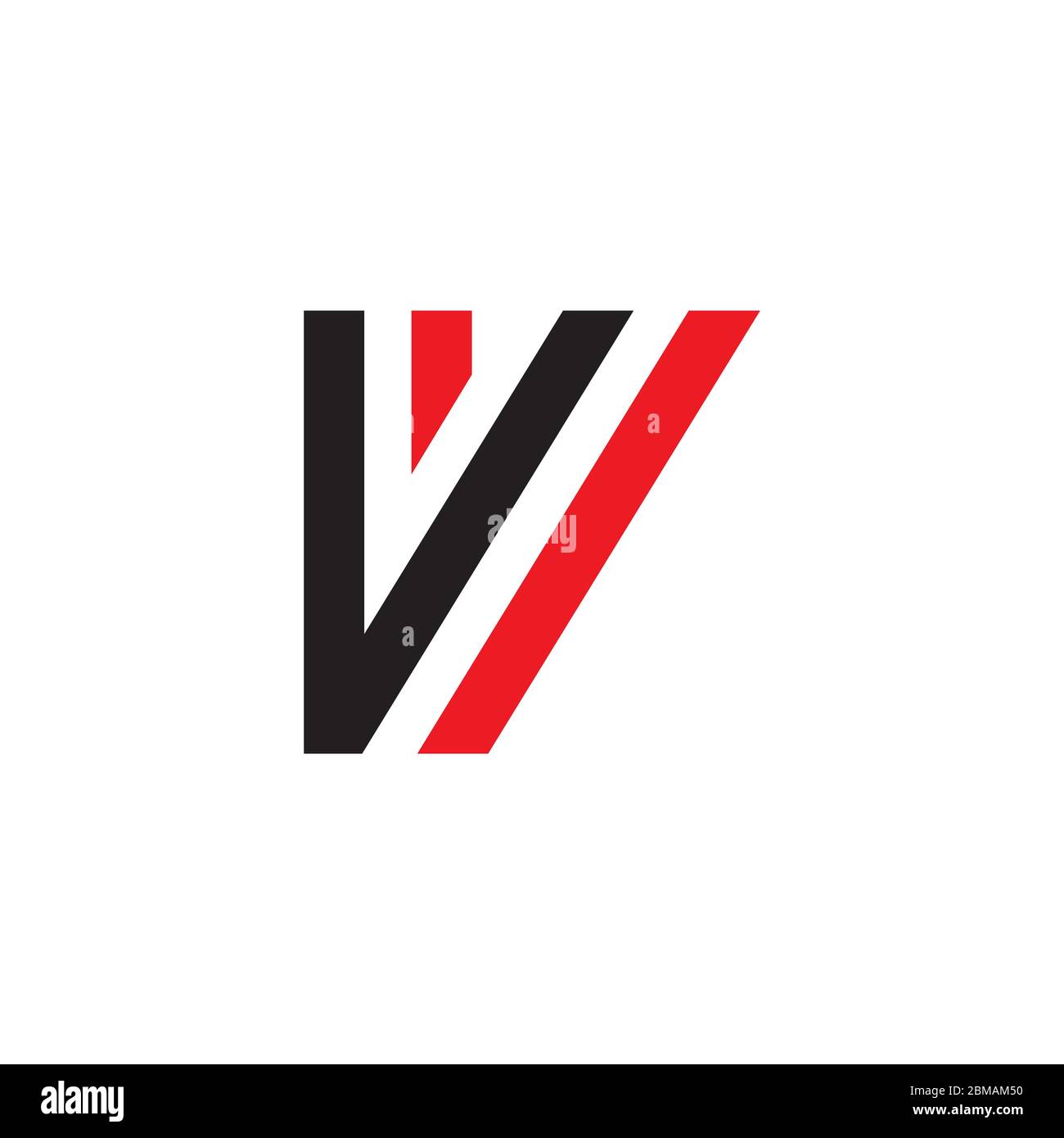 V V black red letter logo design vector Stock Vector Image & Art - Alamy