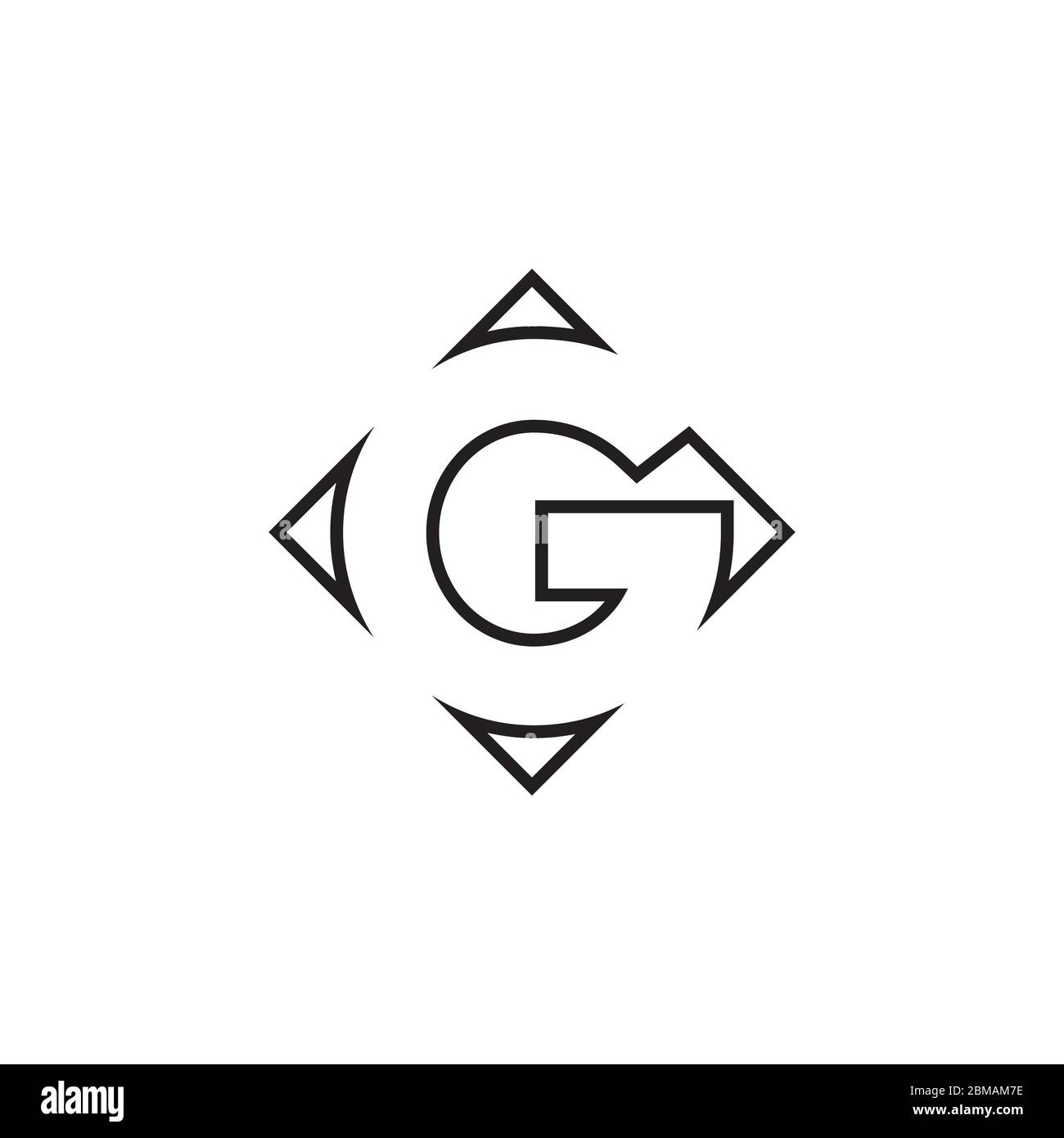 G lines geometric shape. icon vector Stock Vector Image & Art - Alamy