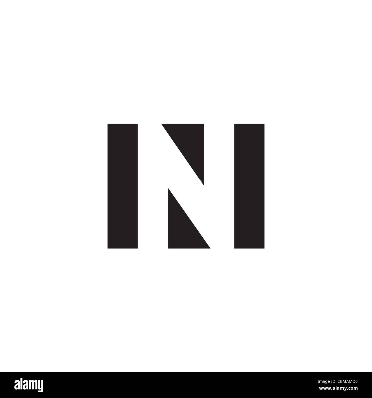 simple N negative space icon vector Stock Vector Image & Art - Alamy