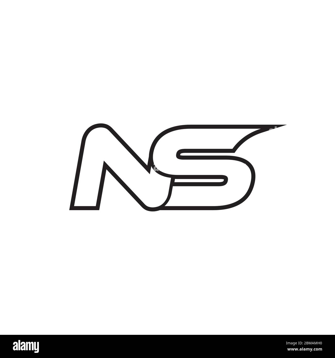 N S letter lines speed design concept Stock Vector Image & Art - Alamy
