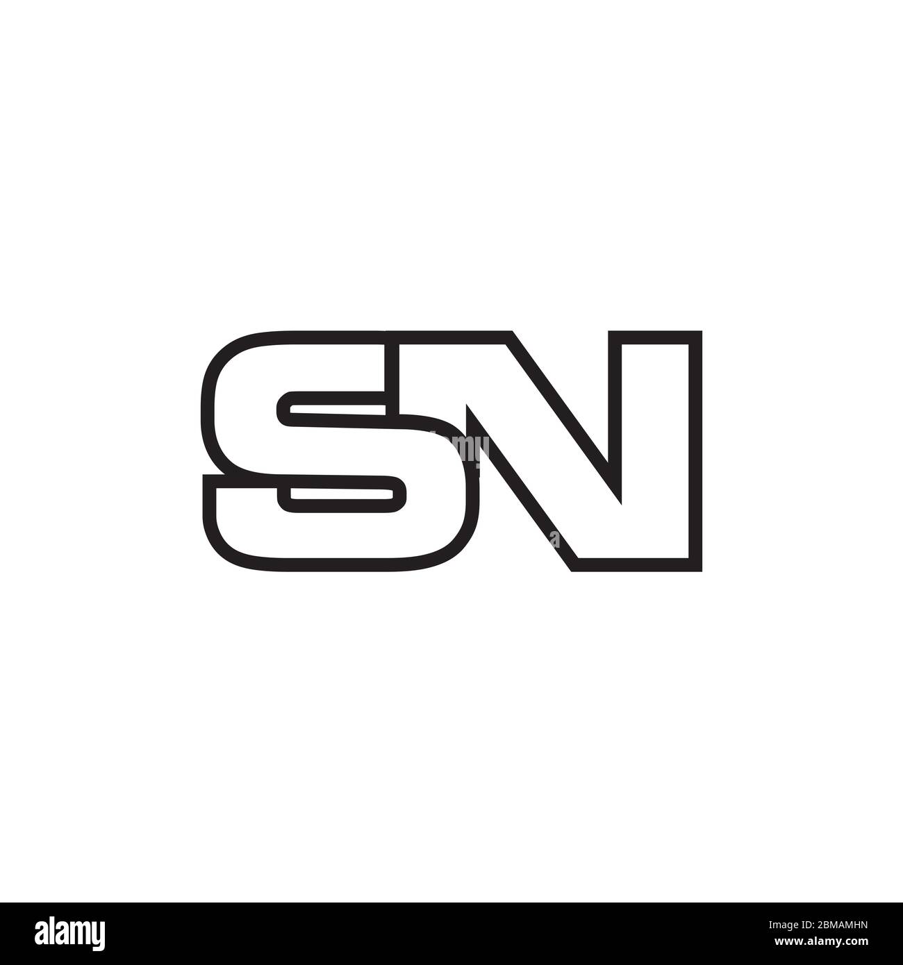 S N lines letter design vector Stock Vector Image & Art - Alamy