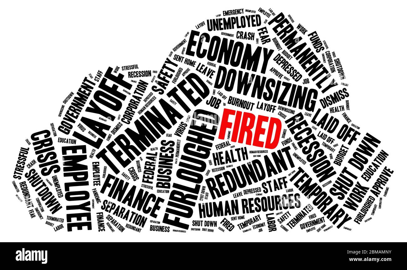 Fired word cloud shaped concept on white background Stock Photo - Alamy
