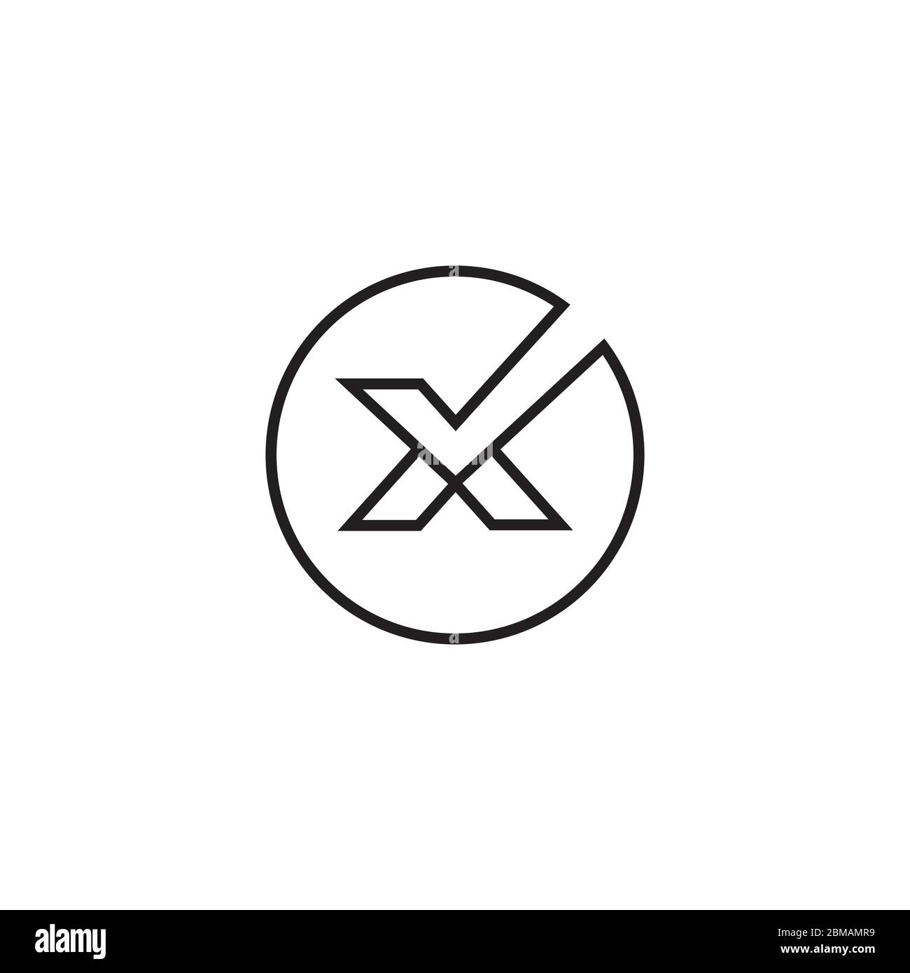 circle X lines icon vector Stock Vector Image & Art - Alamy