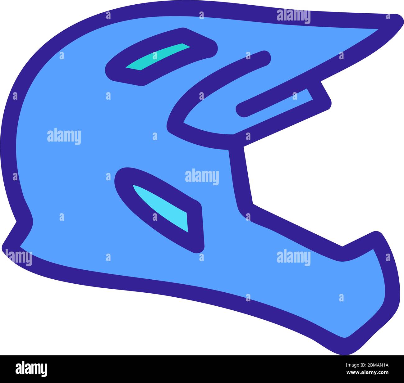 full face cross helmet icon vector outline illustration Stock Vector ...