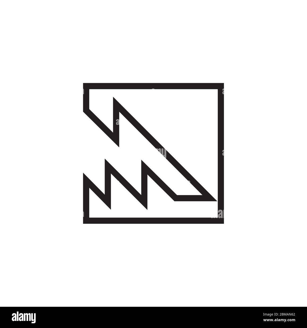 square lines M letter icon design vector Stock Vector Image & Art - Alamy
