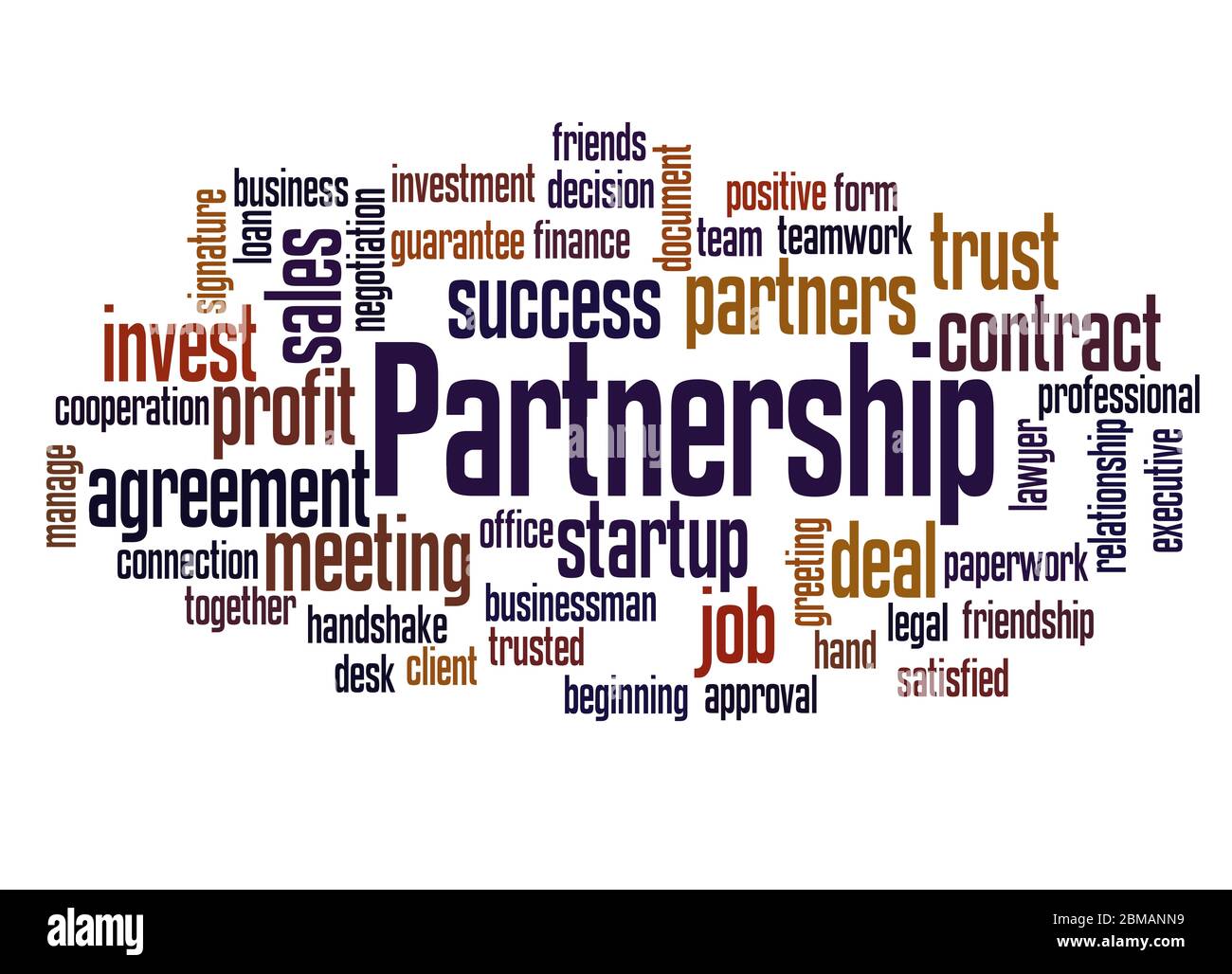 Partnership word cloud concept on white background Stock Photo - Alamy