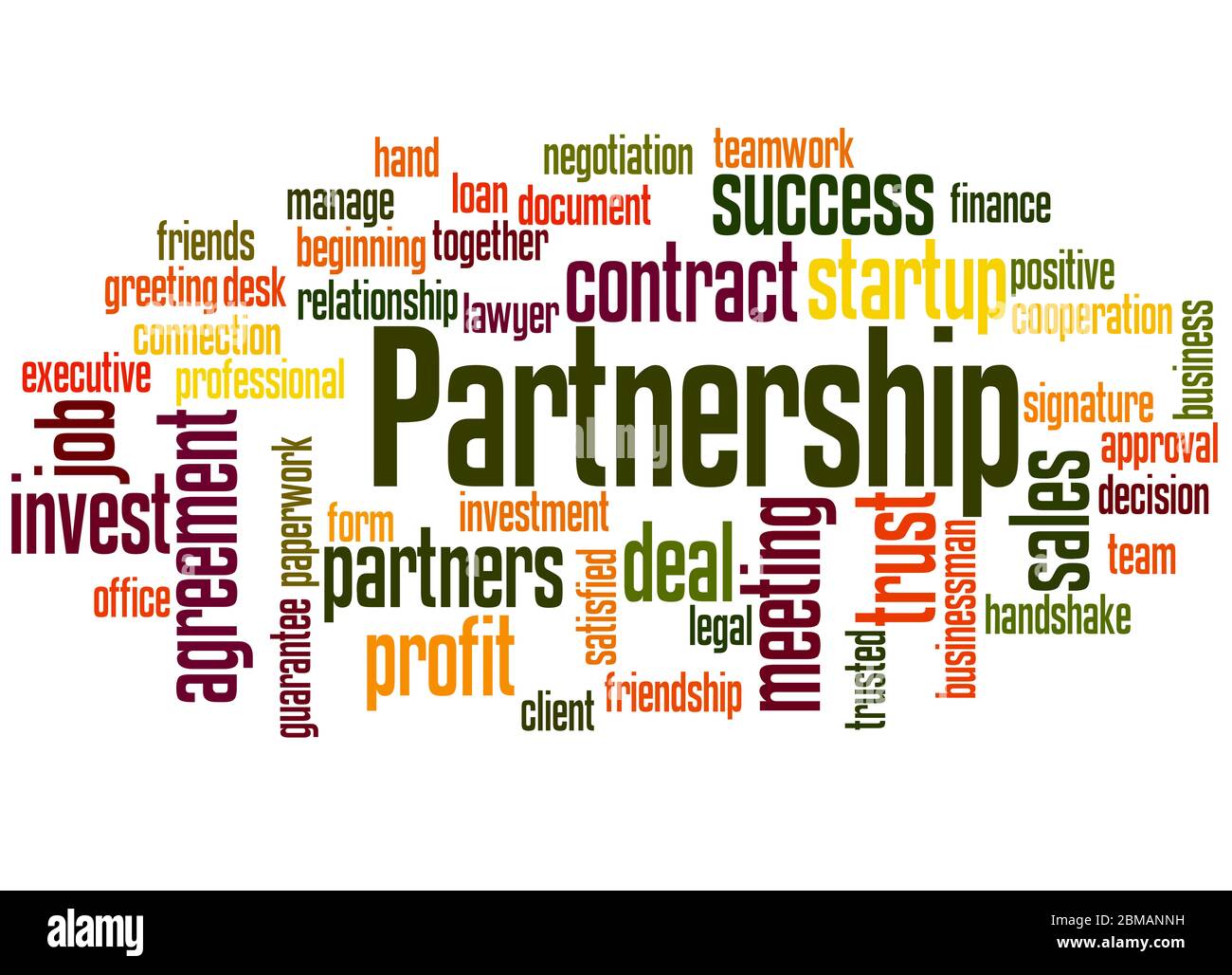 Partnership word cloud concept on white background Stock Photo - Alamy