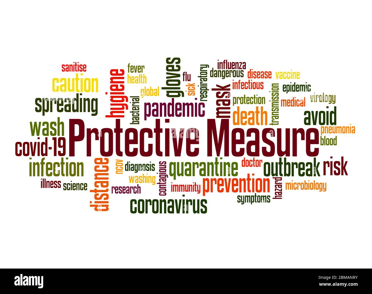 Protective measure word cloud concept on white background Stock Photo ...