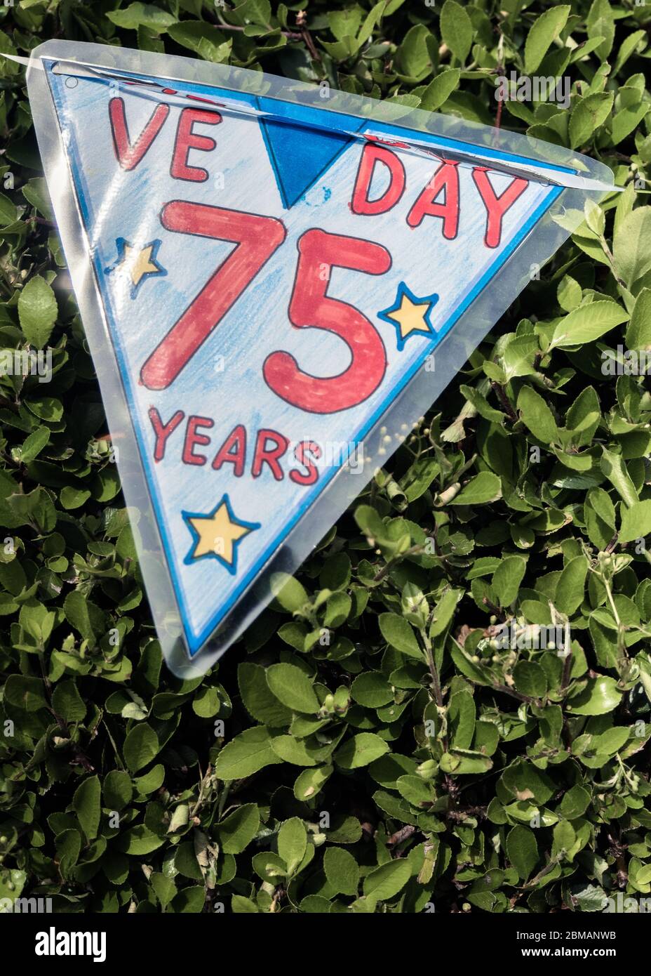 VE Day 75th Anniversary Bunting Stock Photo - Alamy