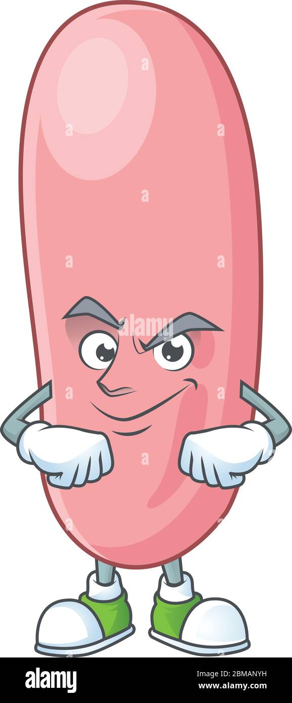 Legionella pneunophilla mascot design style with grinning face. Vector ...