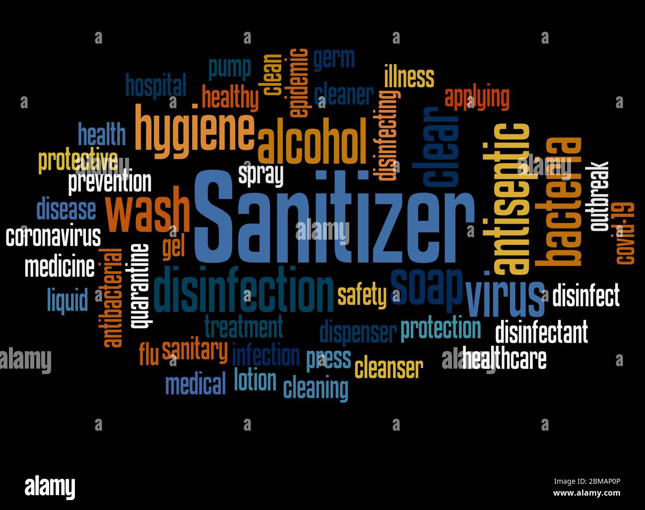 Sanitation word cloud concept hi-res stock photography and images - Alamy