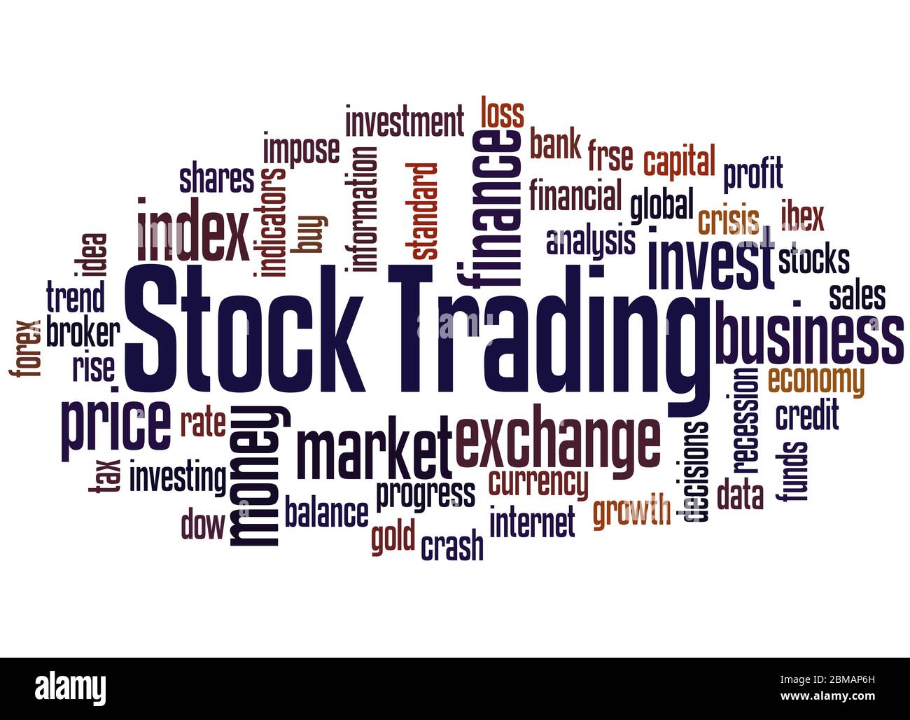 Stock trading word cloud concept on white background Stock Photo - Alamy