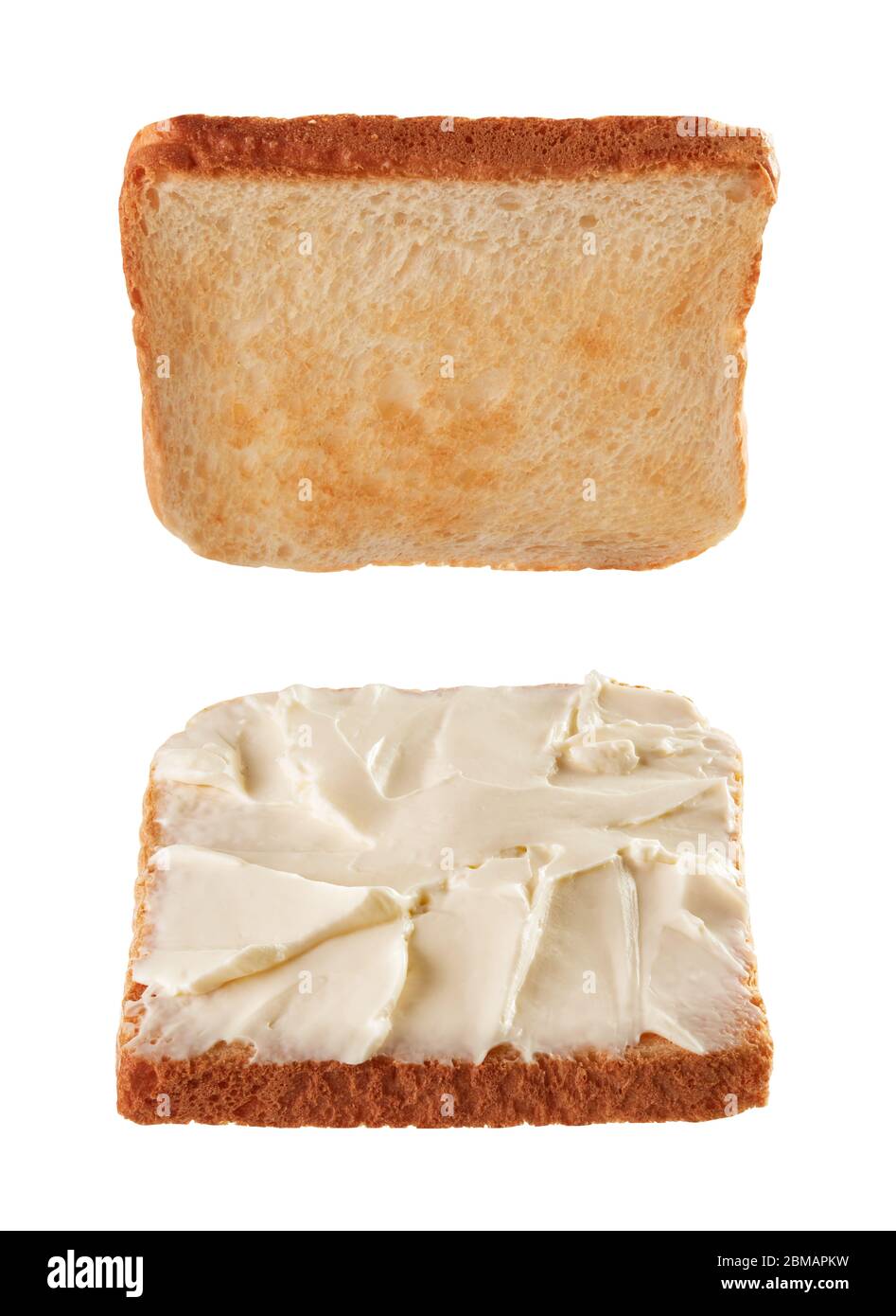 Toast breads for sandwich levitating isolated on white background Stock ...