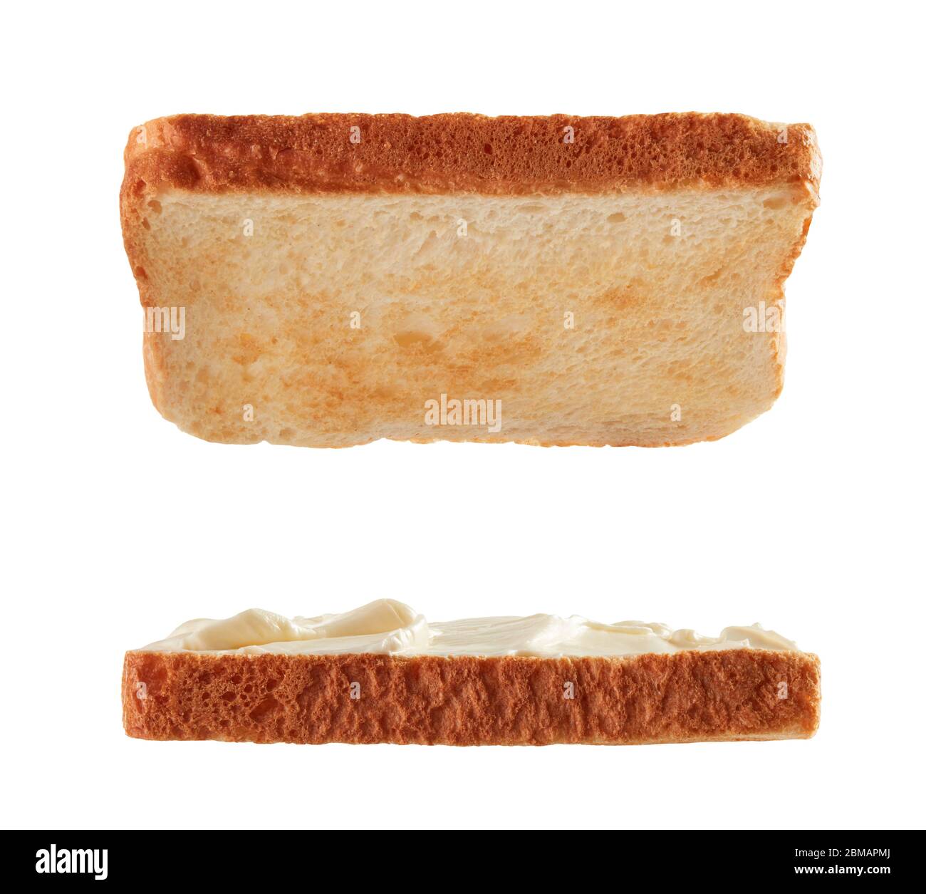 Toast breads for sandwich levitating isolated on white background Stock ...