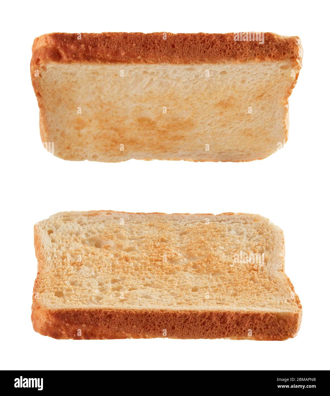 Toasted breads for sandwich levitating isolated on white background ...