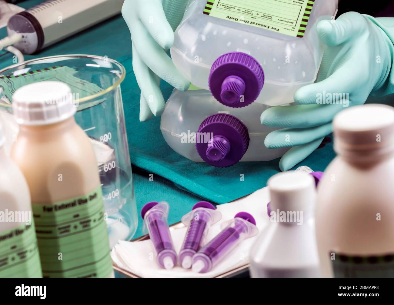 Nurse placed equipment probe of enteral nutrition, palliative care in ...