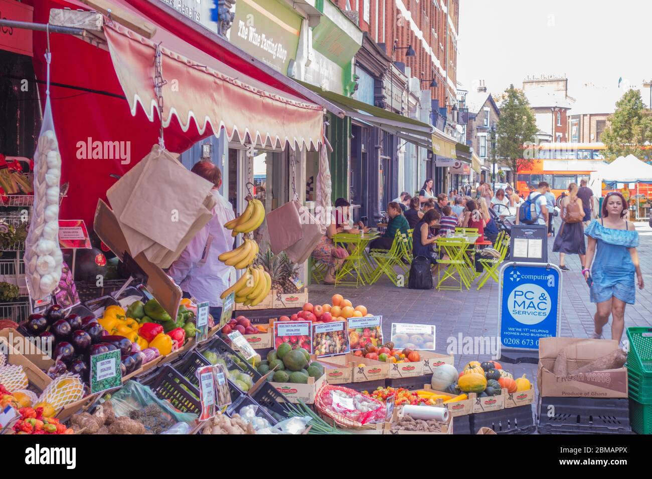 LONDON- High street shopping scene in Balham, an area of south west ...