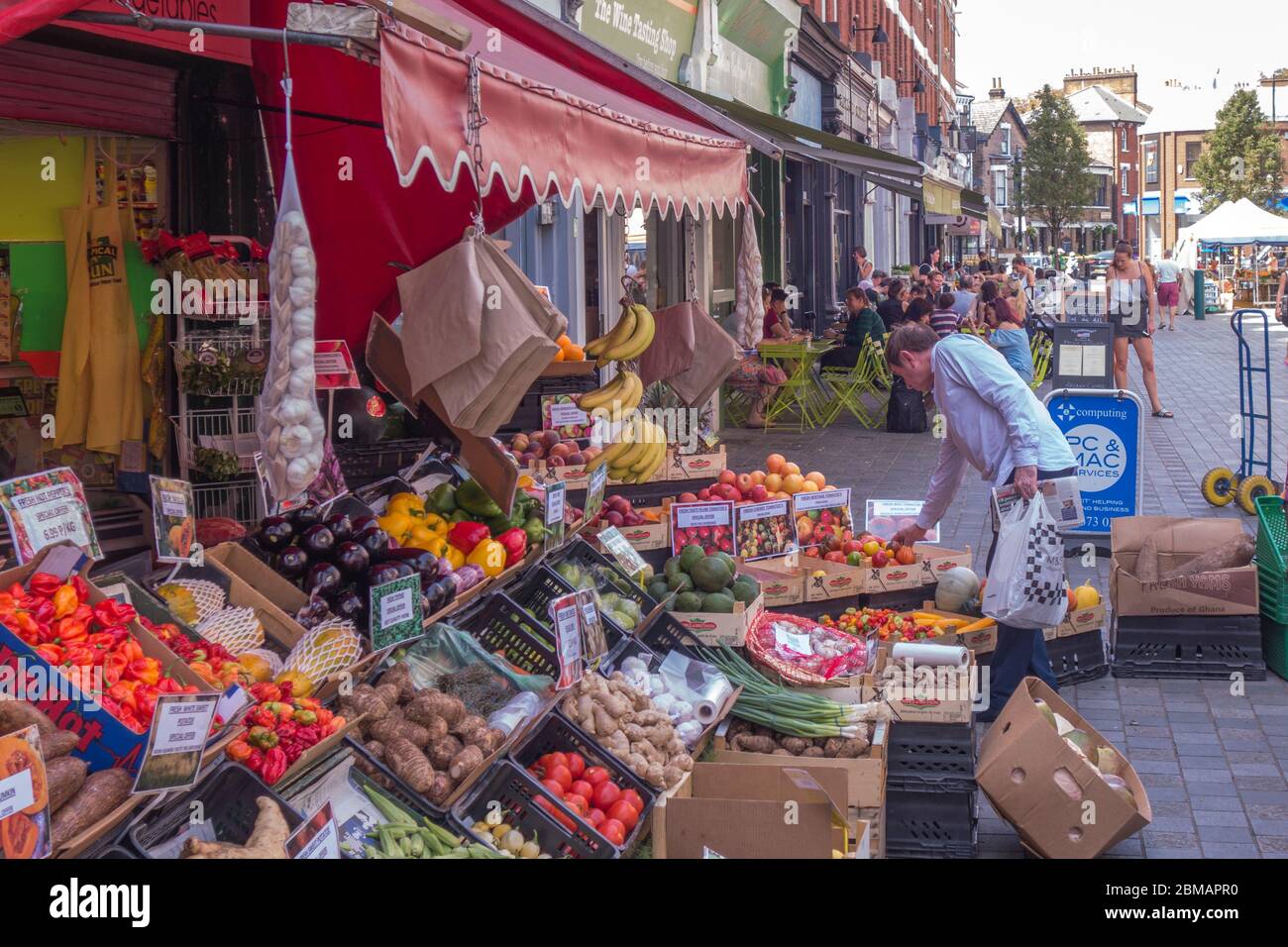 LONDON- High street shopping scene in Balham, an area of south west ...