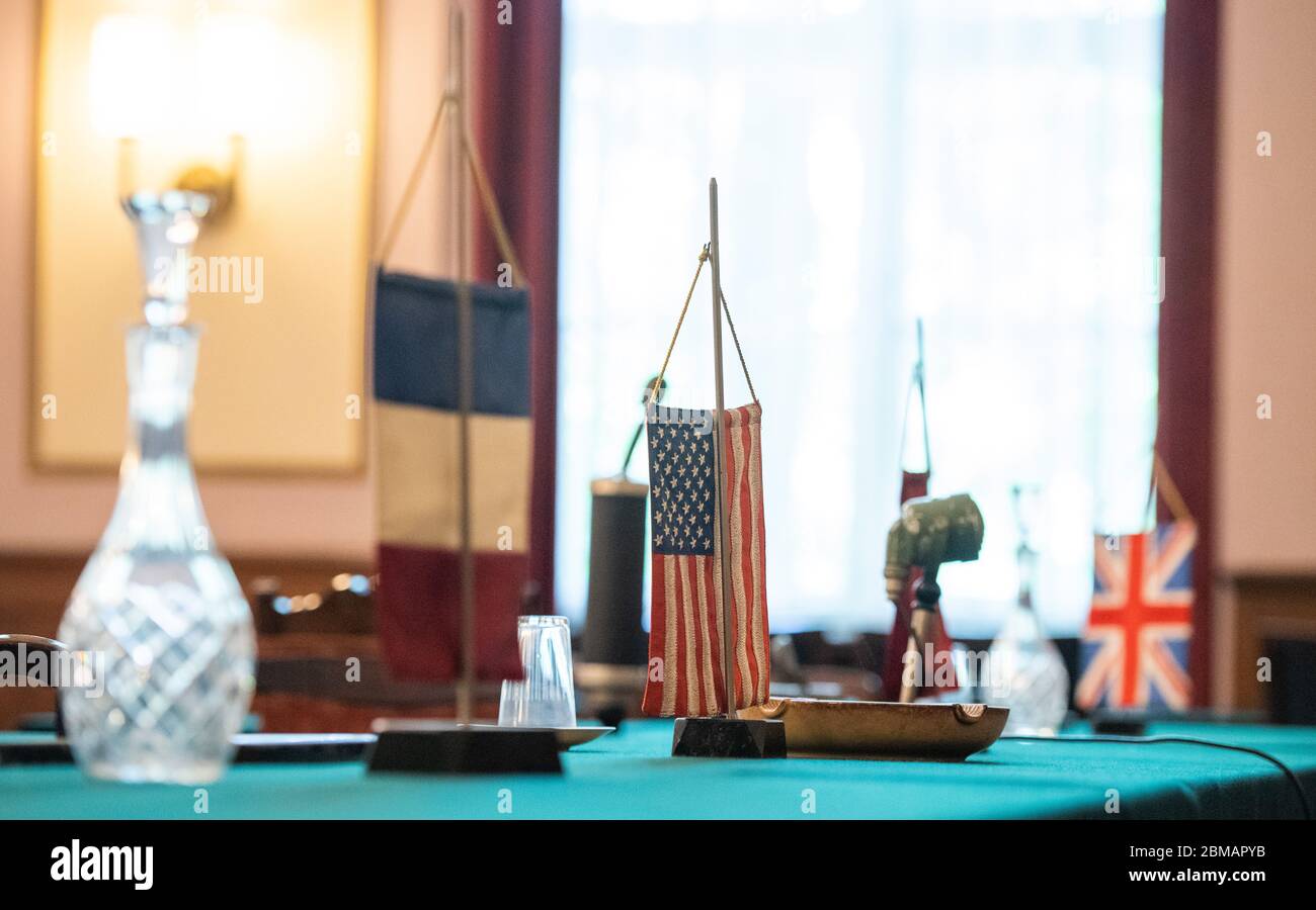 Berlin, Germany. 08th May, 2020. In the capitulation hall in today's ...