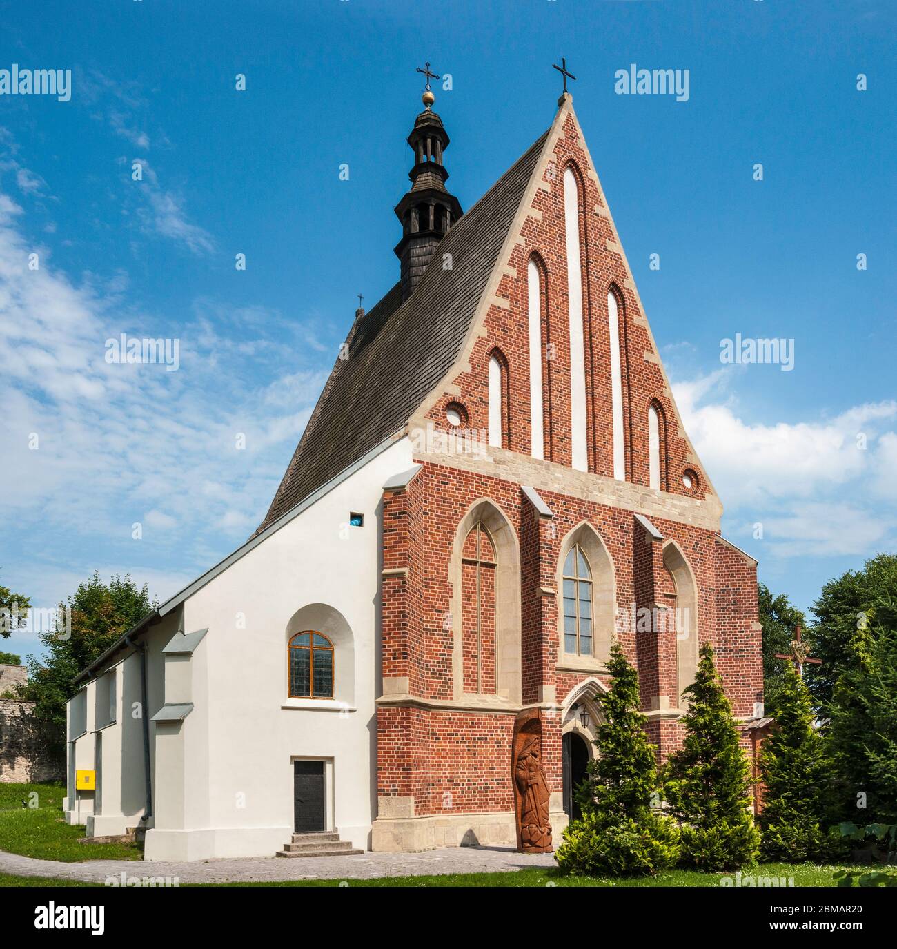 Church of St Ladislaus, Gothic style, in village of Szydlow, Malopolska ...