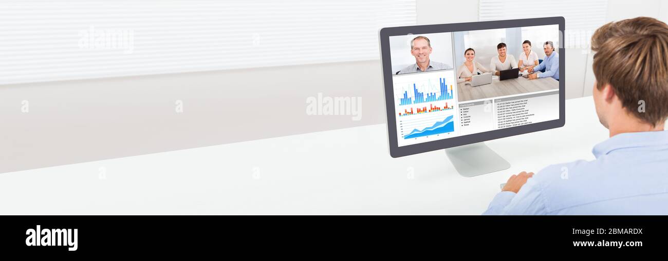 Work From Home Video Conferencing And Webinar Elearning Business ...