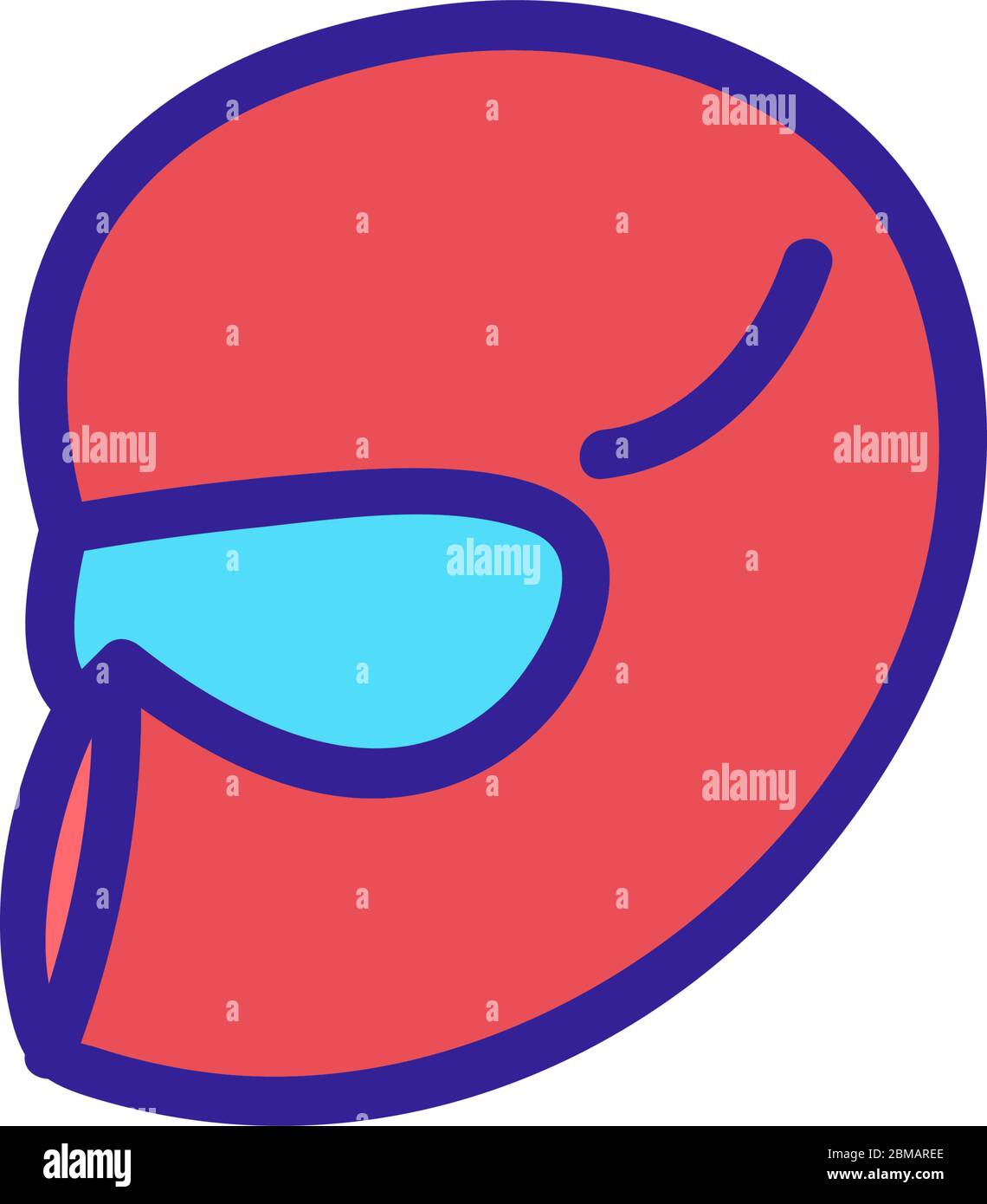 fully enclosed helmet icon vector outline illustration Stock Vector ...