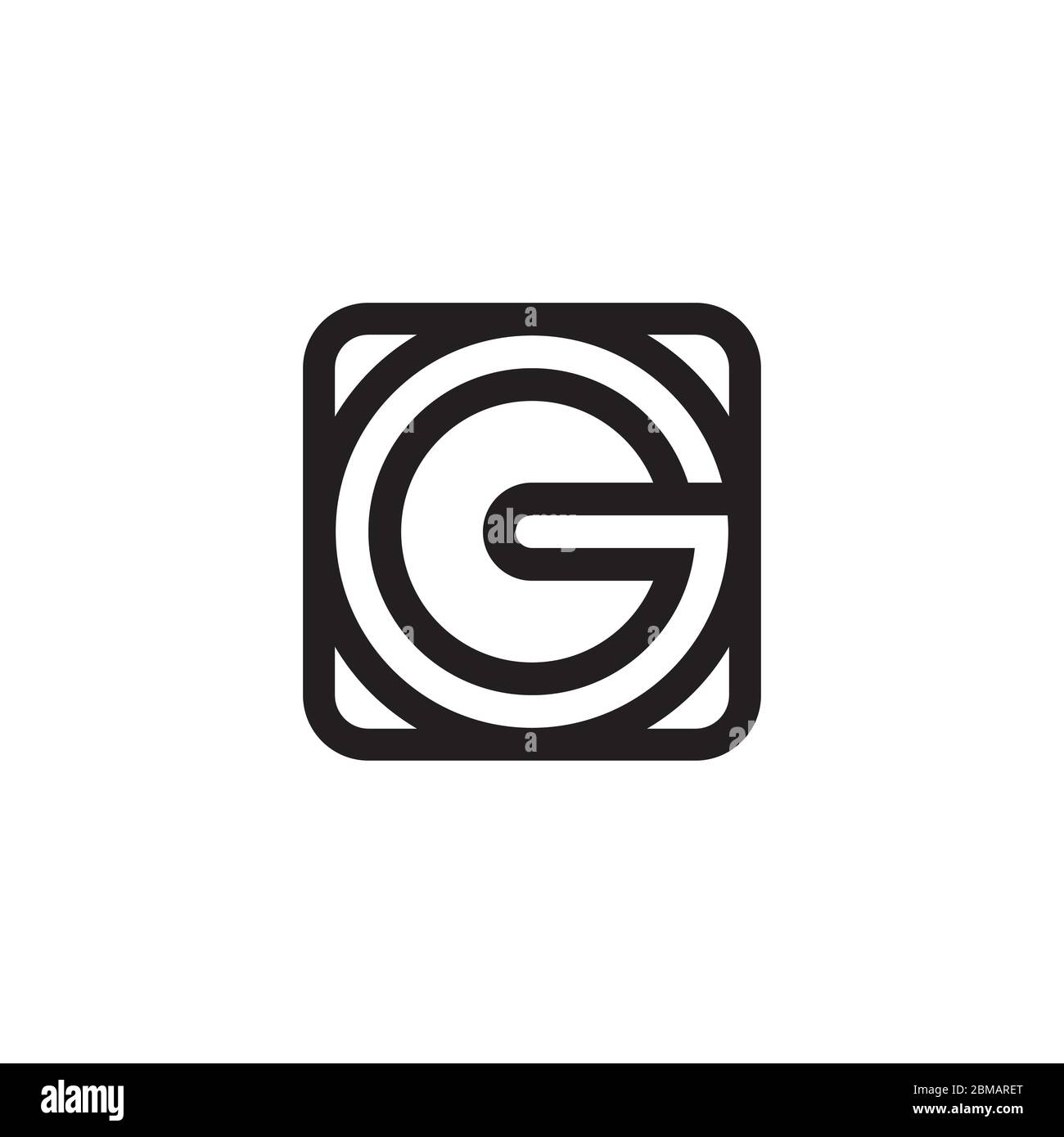 lines square circle G letter icon vector Stock Vector Image & Art - Alamy