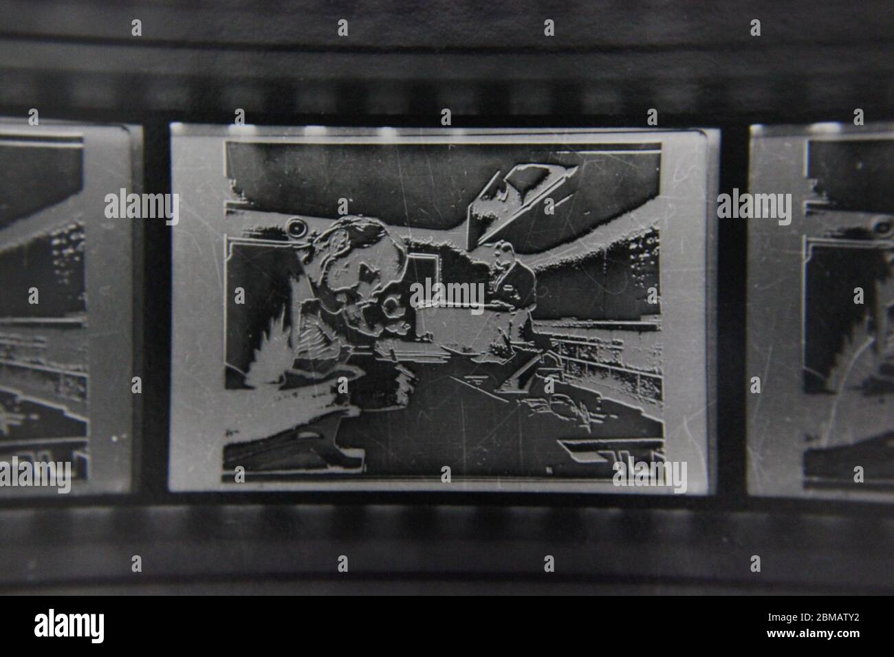 Fine 70s vintage contact print black and white extreme photography of ...