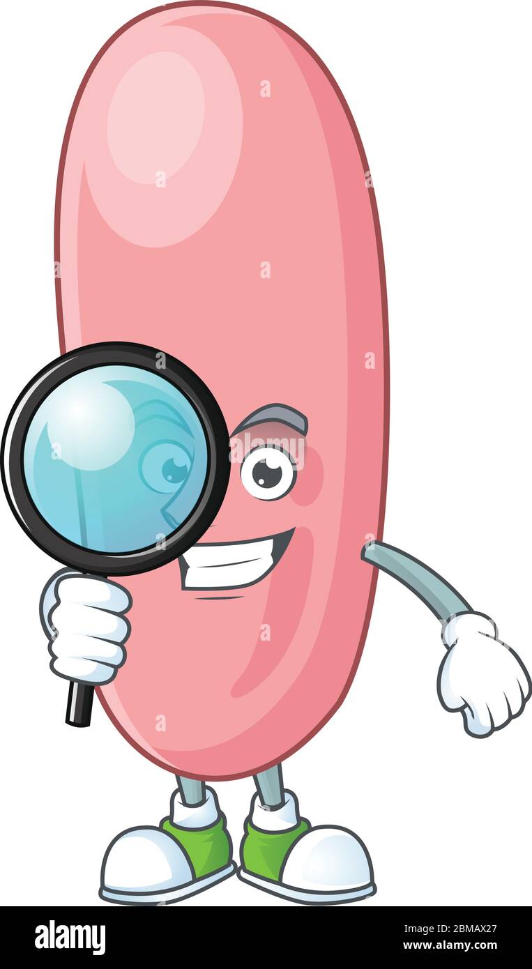 Smart Detective of legionella pneunophilla cartoon character design ...