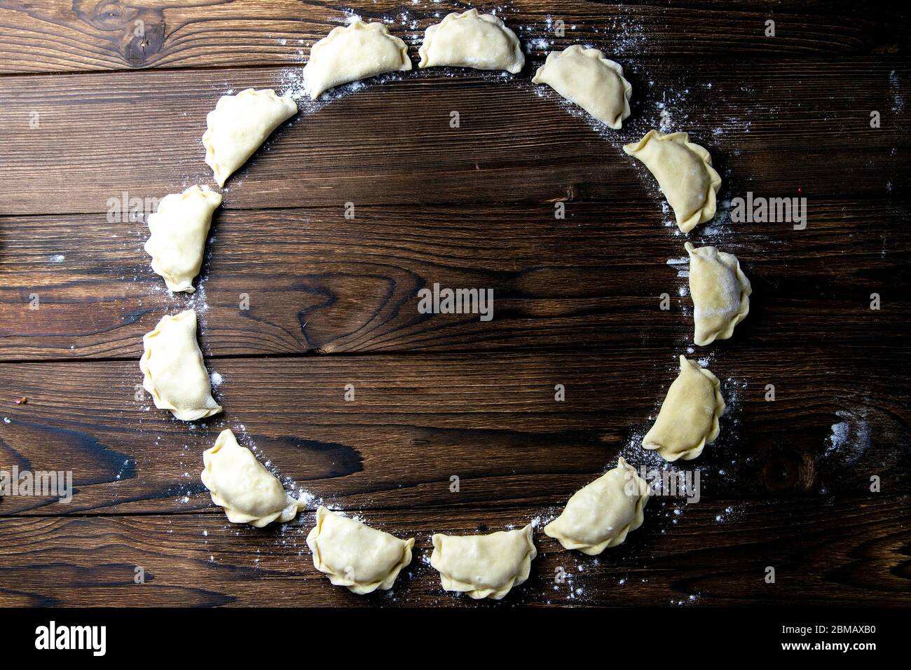 Dough cut circles preparation dumplings hi-res stock photography and ...