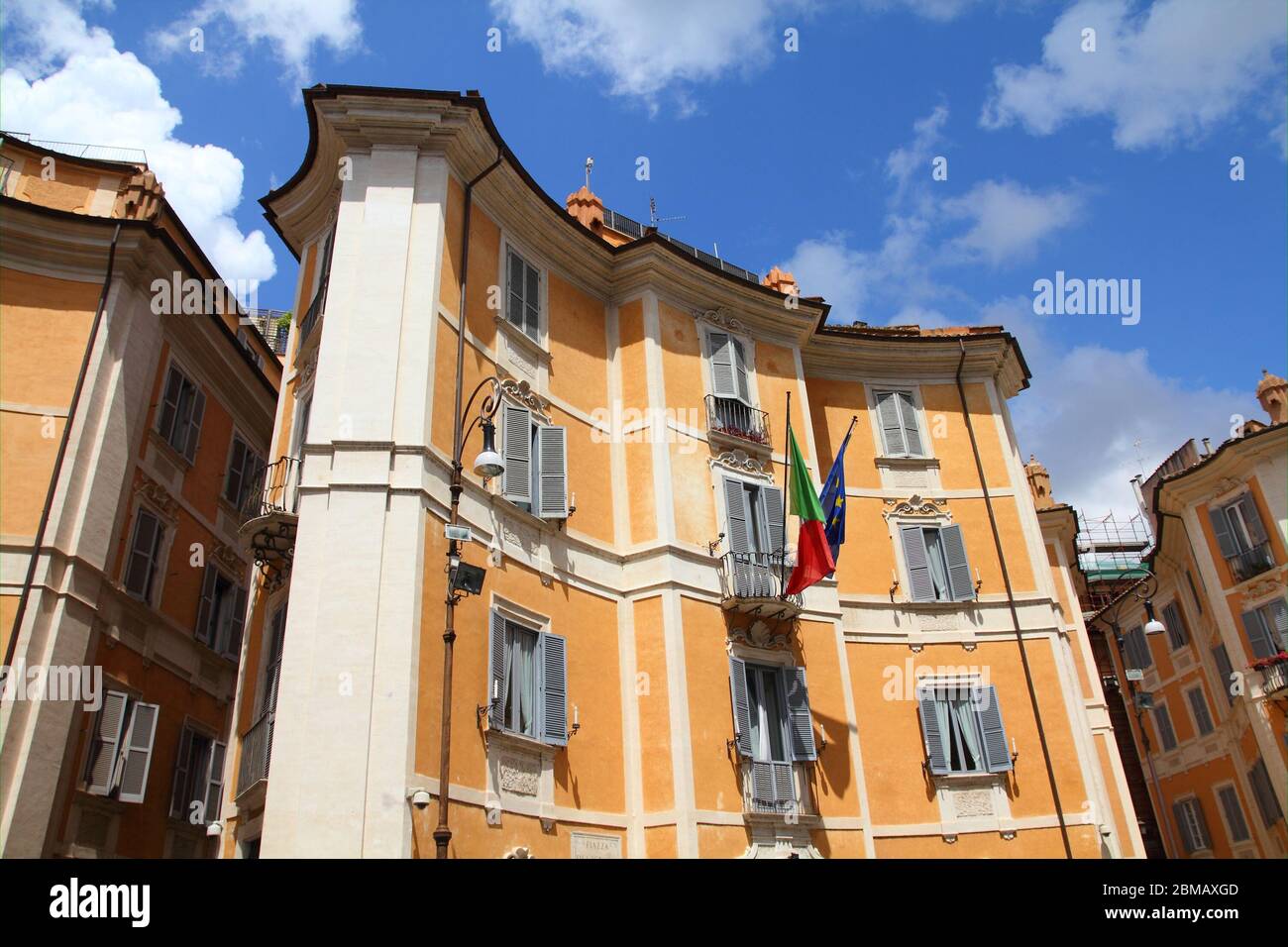 Mediterranean architecture - apartment building in Rome, Italy Stock ...