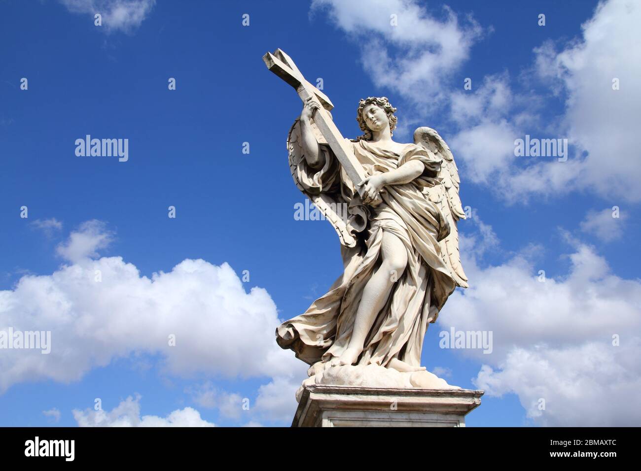 Angel in Rome, Italy. One of the angels at famous Ponte Sant' Angelo ...