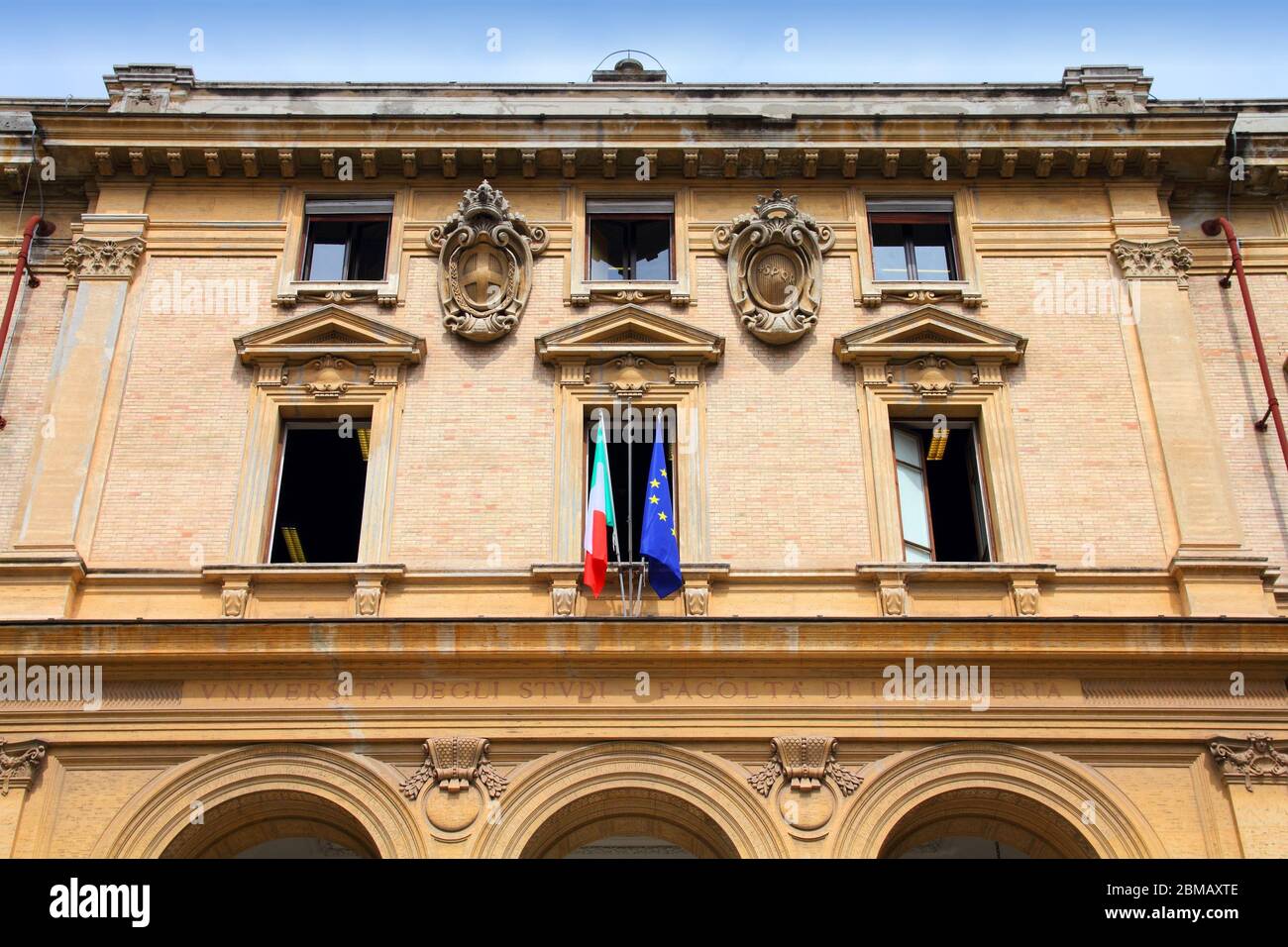 Rome, Italy - old Engineering College building of the Sapienza ...