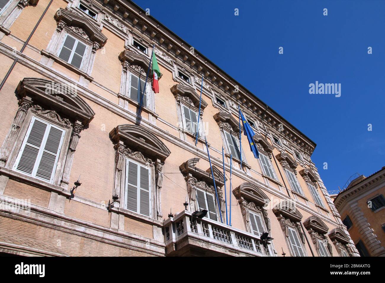 Apartment building view and Mediterranean architecture in Rome, Italy ...