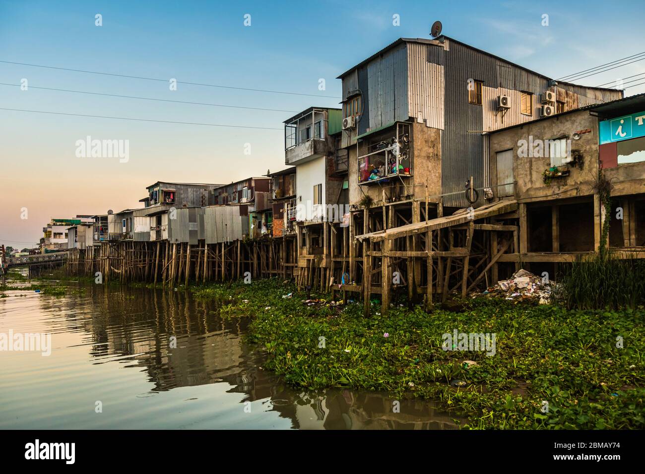 Summer cityscape in tropical Chau Doc, heart of Mekong Delta, Vietnam ...