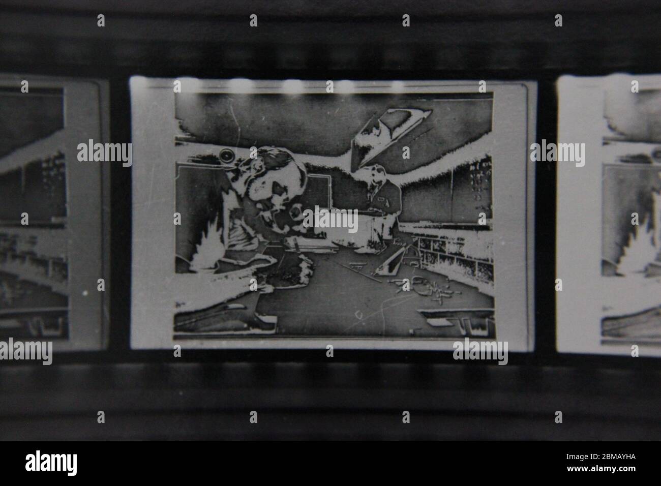 Fine 70s vintage contact print black and white extreme photography of ...