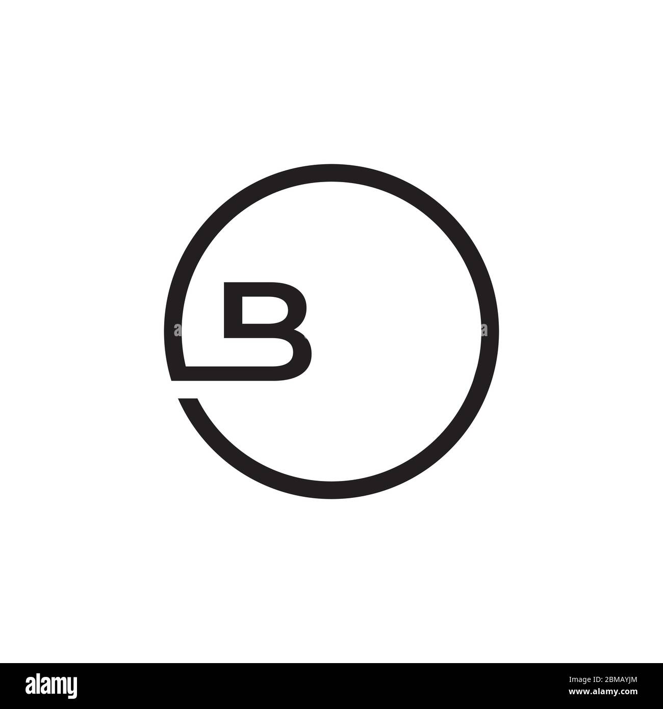 circle letter B minimal design concept Stock Vector Image & Art - Alamy