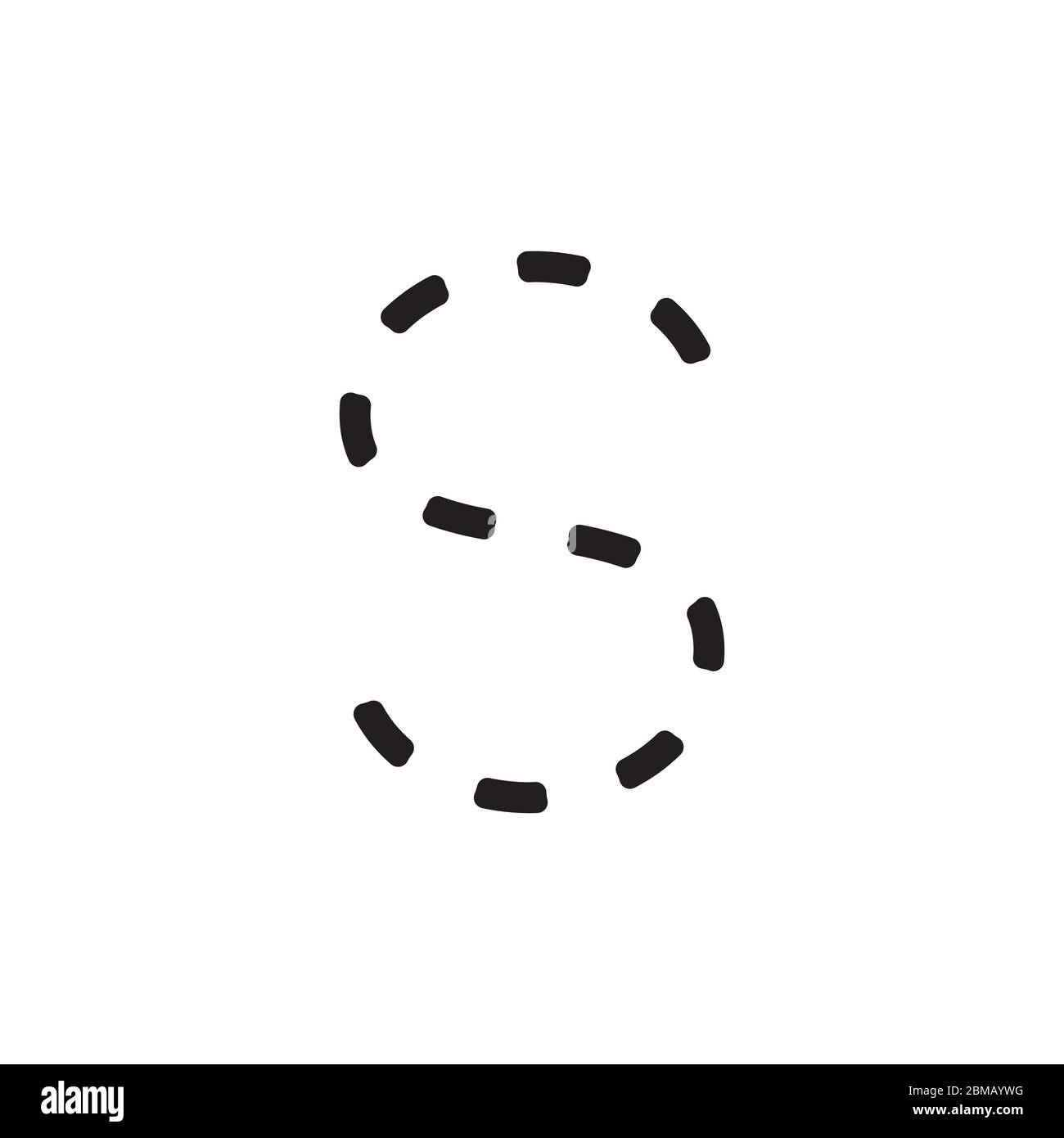 dotted line S logo design vector Stock Vector Image & Art - Alamy